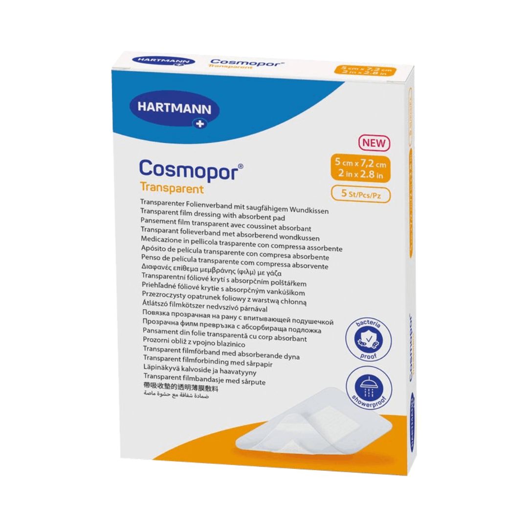 Apósito estéril Cosmopor Transparent 5x7,2cm. Caja de 50 | Apósitos ...