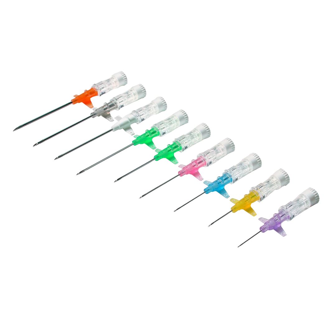 Catéter IV periférico de FEP con alas, 1,75 mm/16 G x 45 mm. Caja de 50 ...